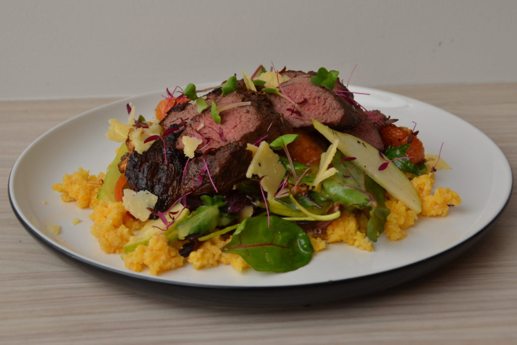 Kangaroo Fillet Salad With Roasted Vegetables And Couscous – Crossroads ...
