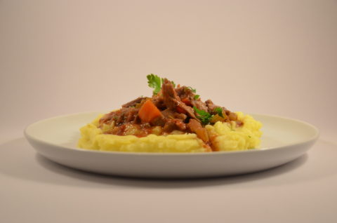 Slow Cooked Kangaroo Tail In Redwine Sauce With Creamy Mashed Potatoes ...