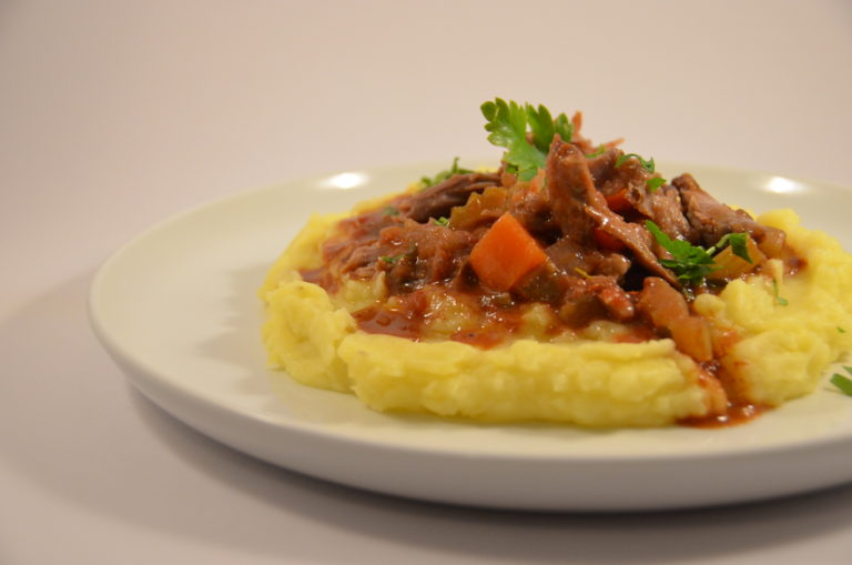 Slow Cooked Kangaroo Tail In Redwine Sauce With Creamy Mashed Potatoes ...